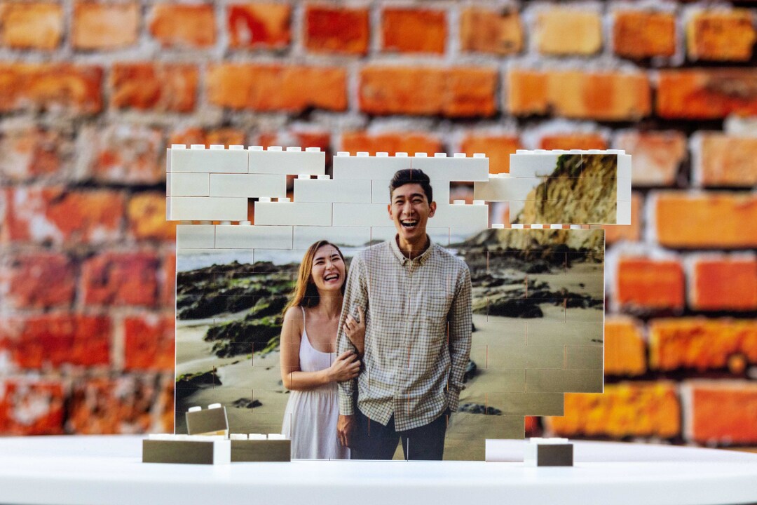 Personalised Building Brick Photo Block Puzzle Custom Family Keepsake ...