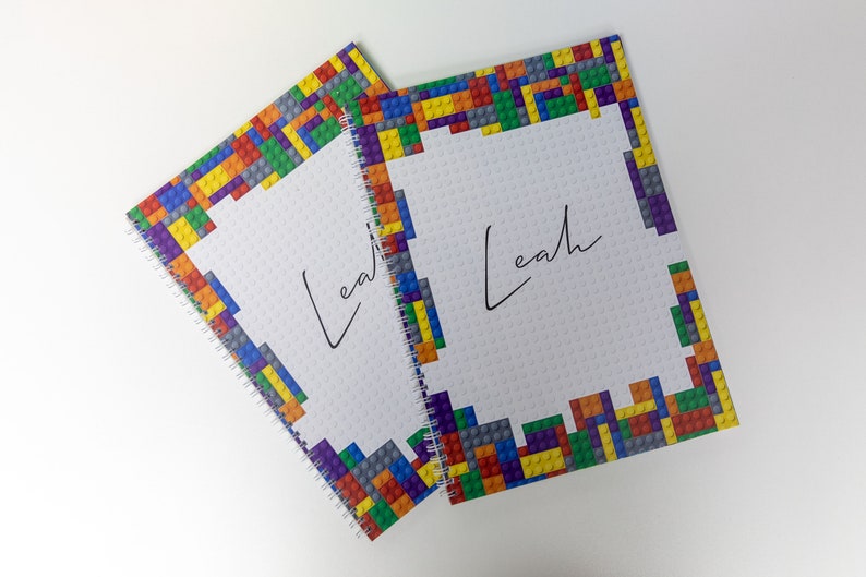 Personalised A4 Notebook Building Brick Toy Themed - Etsy
