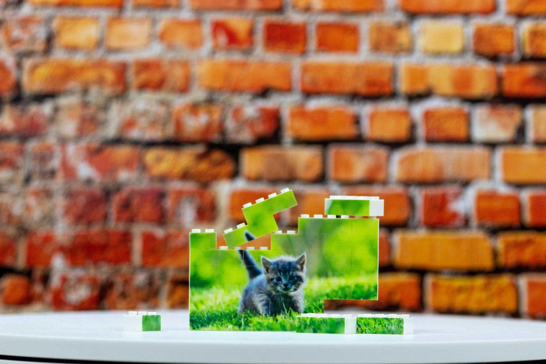 Personalised Building Bricks Photo Block - Horizontal Small - Etsy