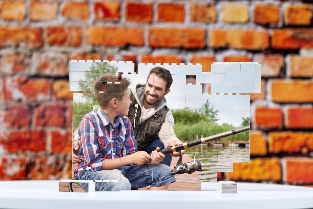 Personalised Fishing Building Photo Block - Horizontal Large - Etsy