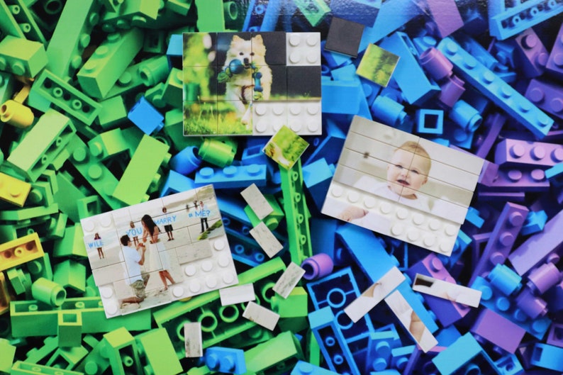 Personalised Building Brick Puzzle Photo Blocks - Etsy