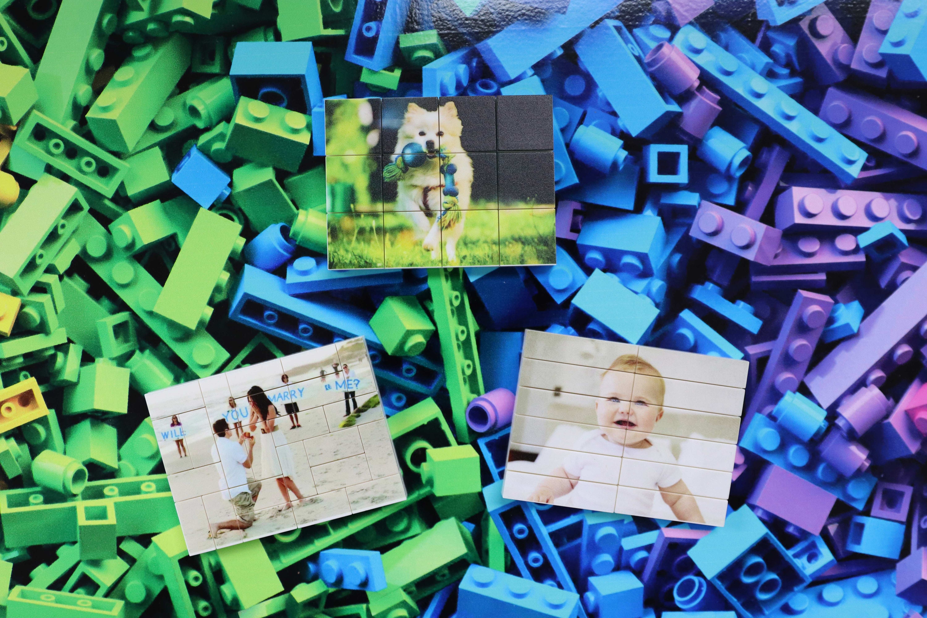 Personalised Building Brick Puzzle Photo Blocks - Etsy