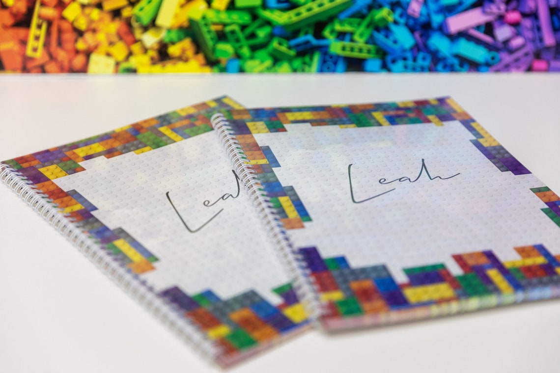 Personalised A4 Notebook Building Brick Toy Themed - Etsy