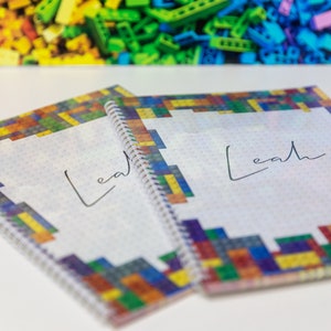 Personalised A4 Notebook Building Brick Toy Themed - Etsy