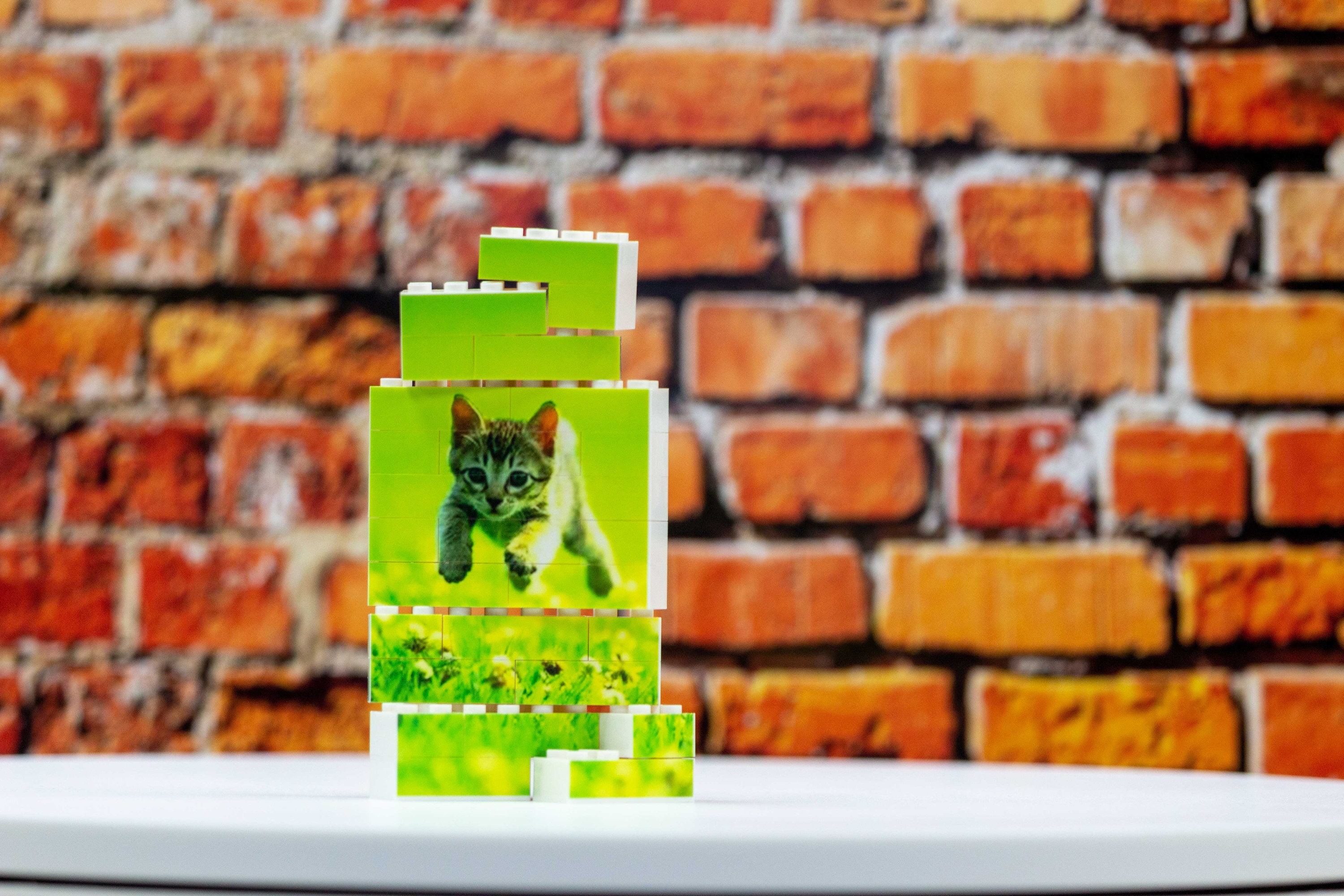 Personalised Building Bricks Photo Block Vertical Small - Etsy