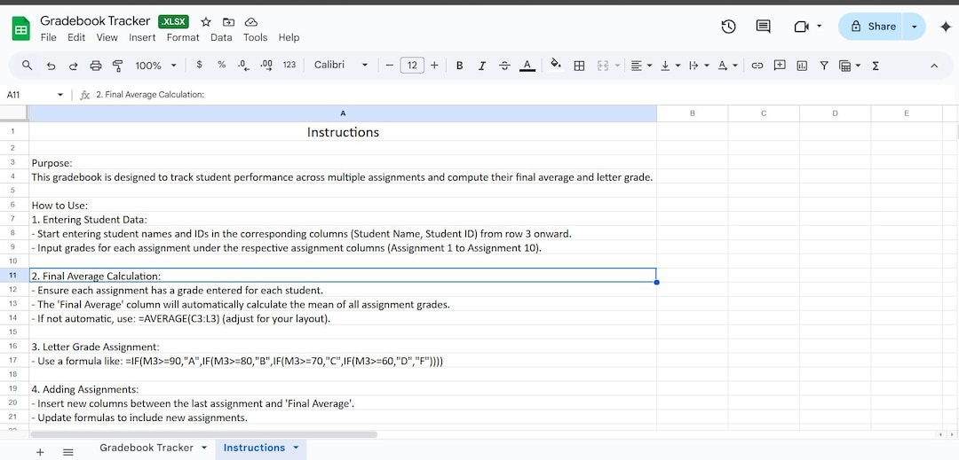 Gradebook Tracker | Digital Teacher Gradebook | Editable Excel or ...