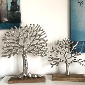 Stunning Silver Tree Sculpture, the Tree of Life Ornament Home Decor ...