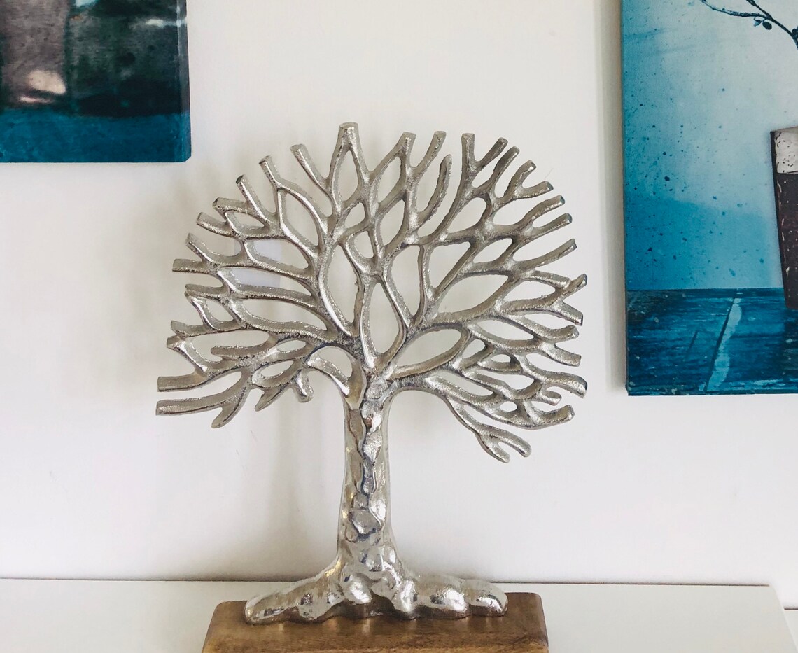Stunning Silver Tree Sculpture the Tree of Life - Etsy UK