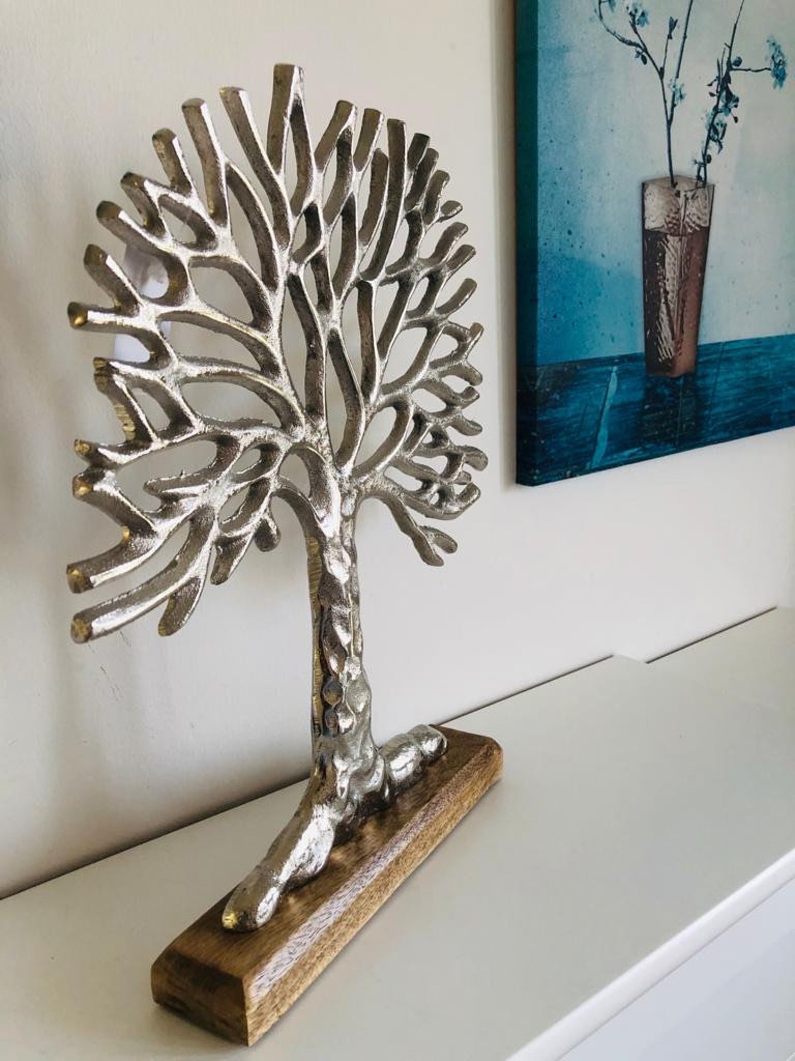 Stunning Silver Tree Sculpture the Tree of Life - Etsy UK