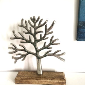 Stunning Silver Tree Sculpture, the Tree of Life Ornament Home Decor ...