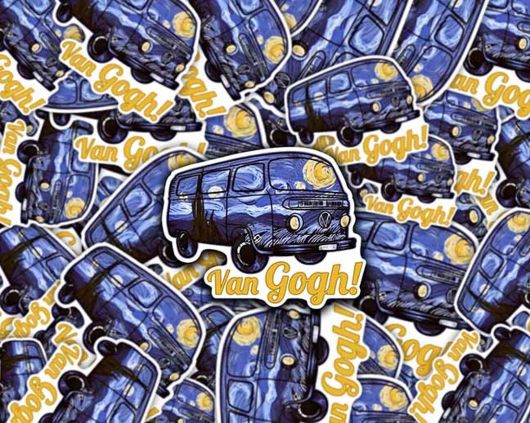 Van Gogh Van Sticker / Fridge Magnet - Etsy