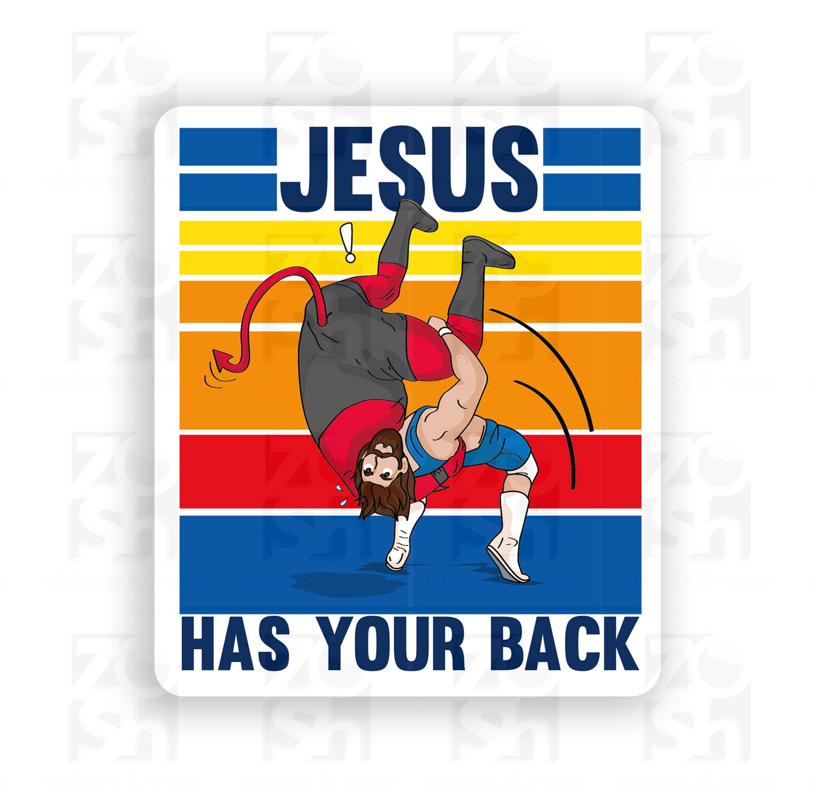 Jesus Has Your Back Christian Sticker - Etsy