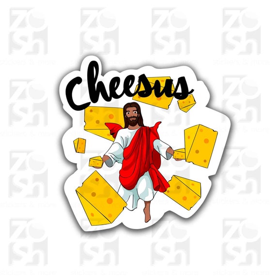 Cheesus Jesus Sticker - Etsy