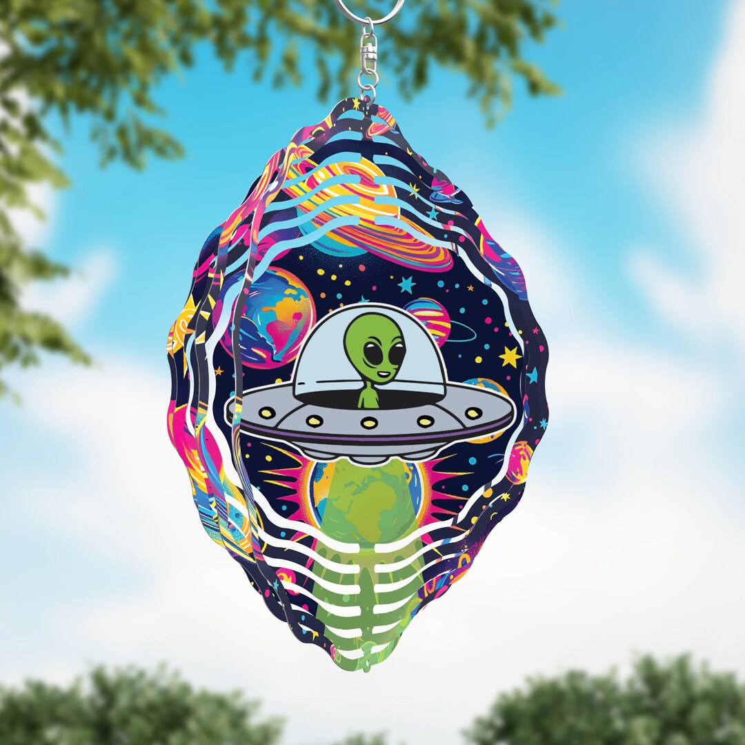 Outer Space Alien Inspired Wind Spinner 8' - Etsy