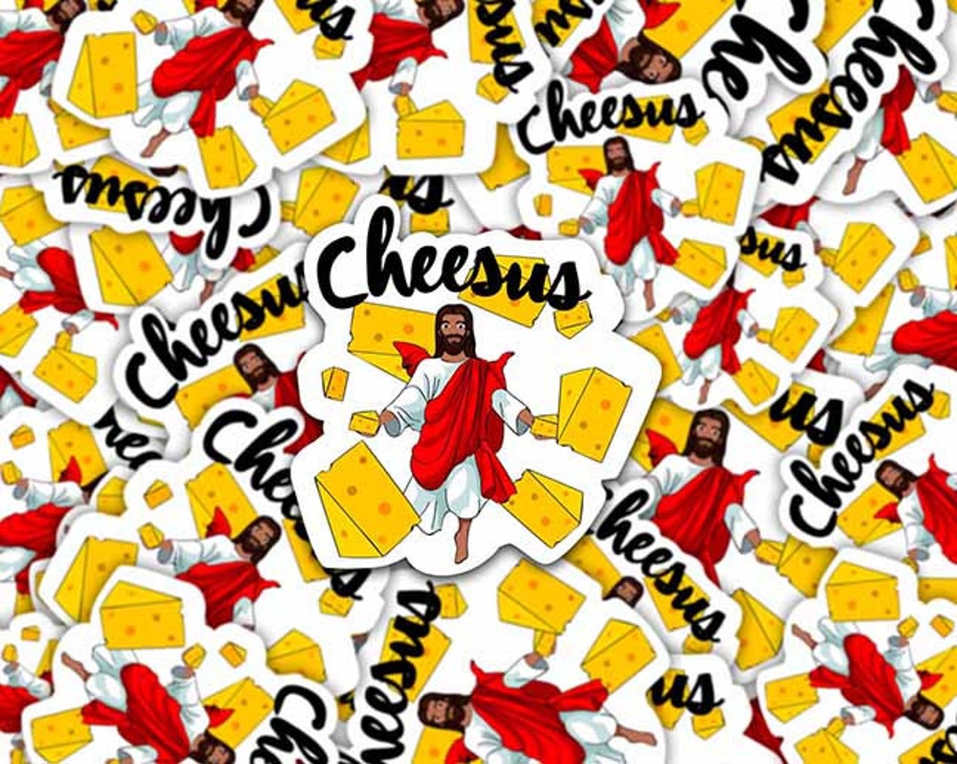 Cheesus Jesus Sticker - Etsy