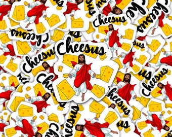 Cheesus Funny Jesus Sticker / Fridge Magnet - Etsy