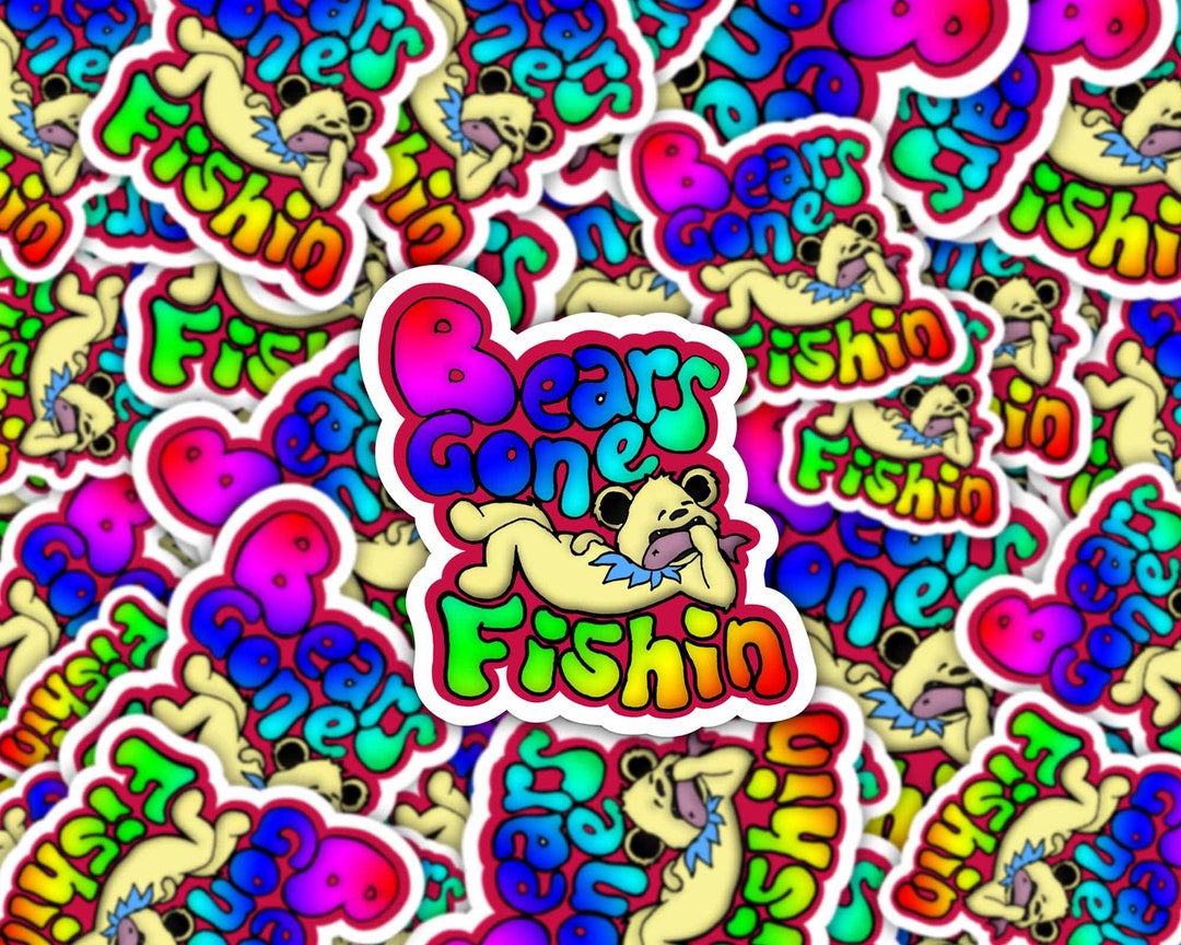 Bears Gone Fishing WSP Sticker - Etsy