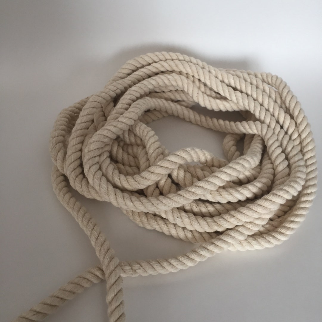 Natural White Macrame Rope 10mm Natural Fiber Cotton String Macrame 100 ...