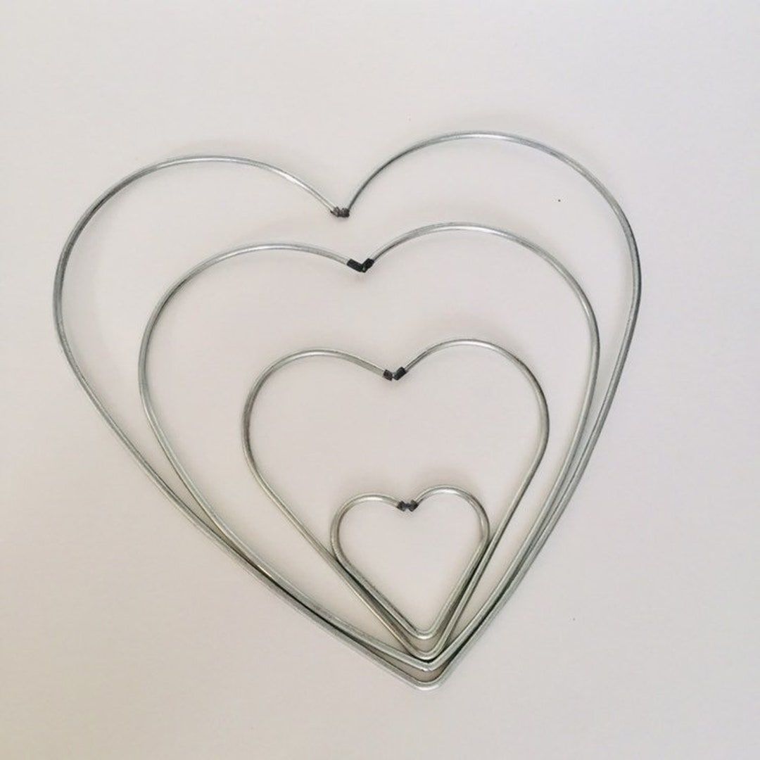 Heart Shape Metal Hoops, Dream Catcher Heart Rings, Metal Rings ...