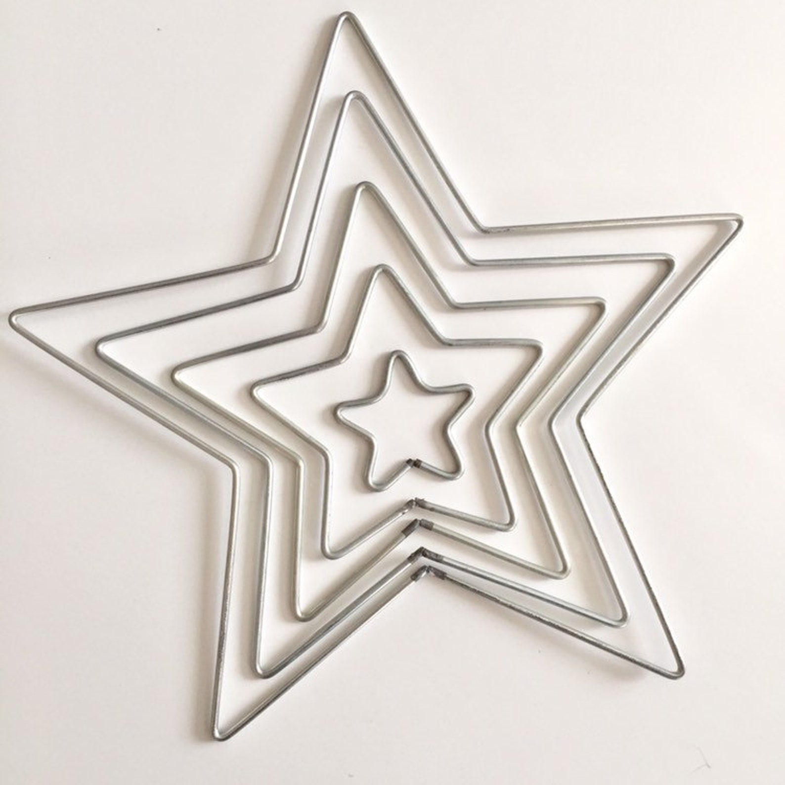 Star Shape Metal Rings, Dream Catcher Star Hoops, Metal Rings, Macrame ...