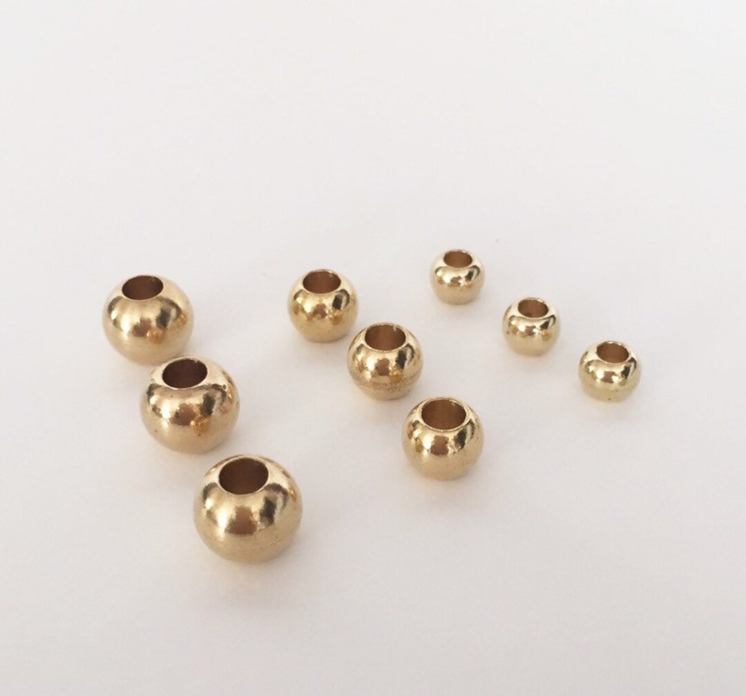 Round Metal Beads for Macrame and Diy Crafts Set of 4 Pieces Same Size ...