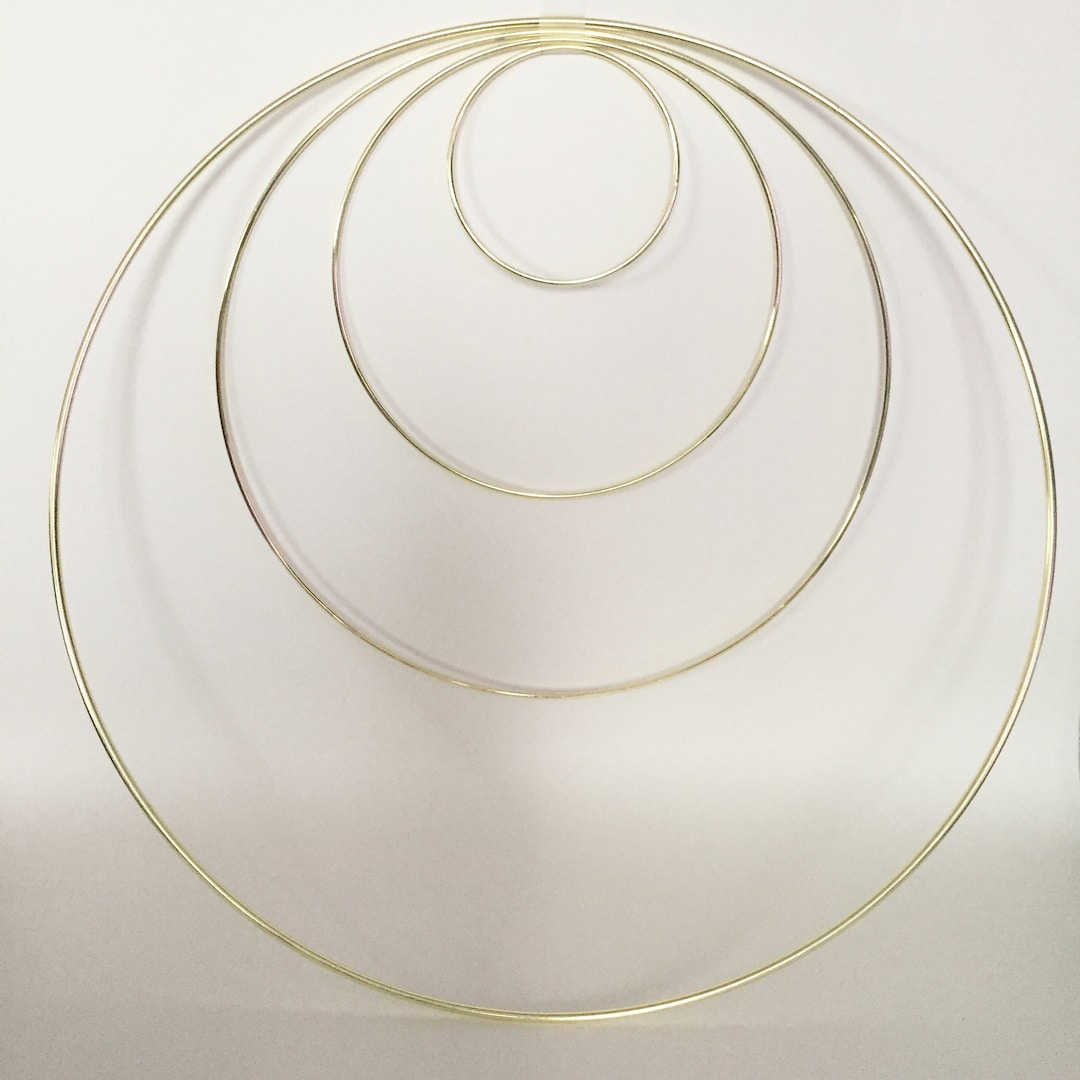Metal Round Shape Hoops, Dream Catcher Rings, Metal Rings, Macrame ...