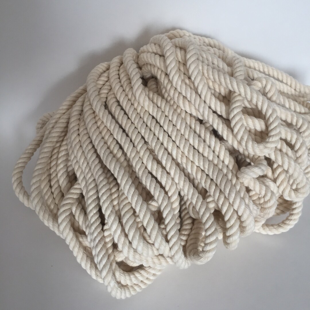 8mm Natural White Macrame Rope 5m / 10m / 20m / 40m Natural Fiber ...