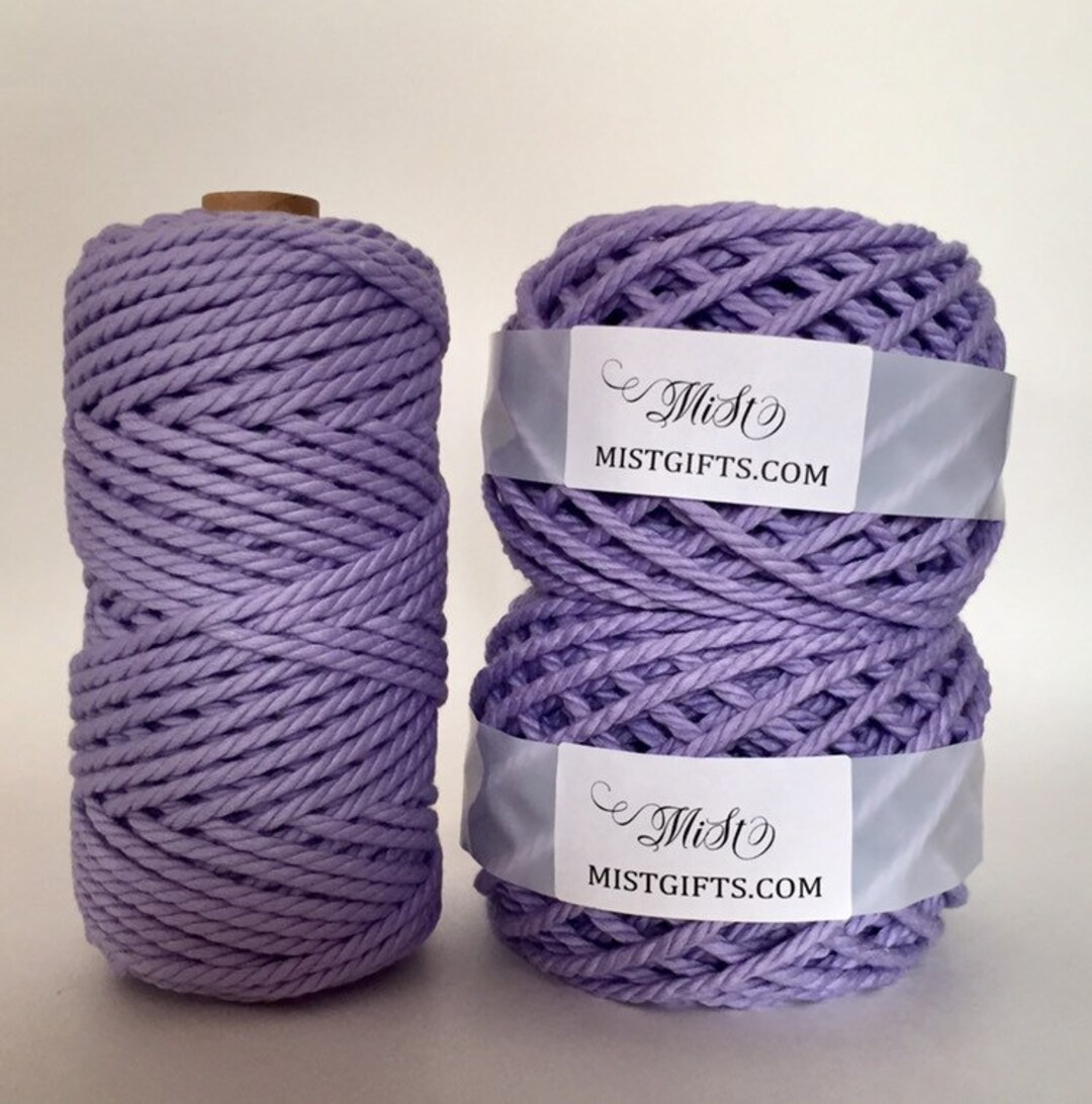 Purple Macrame Cord 4MM 10m / 25m / 50m Natural Fiber Cotton Rope ...