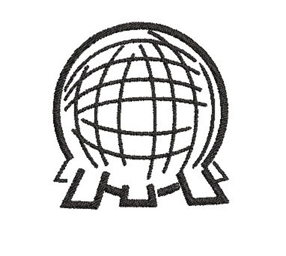 Disney's Epcot Ball Silhouette Machine Embroidery Pattern | Etsy