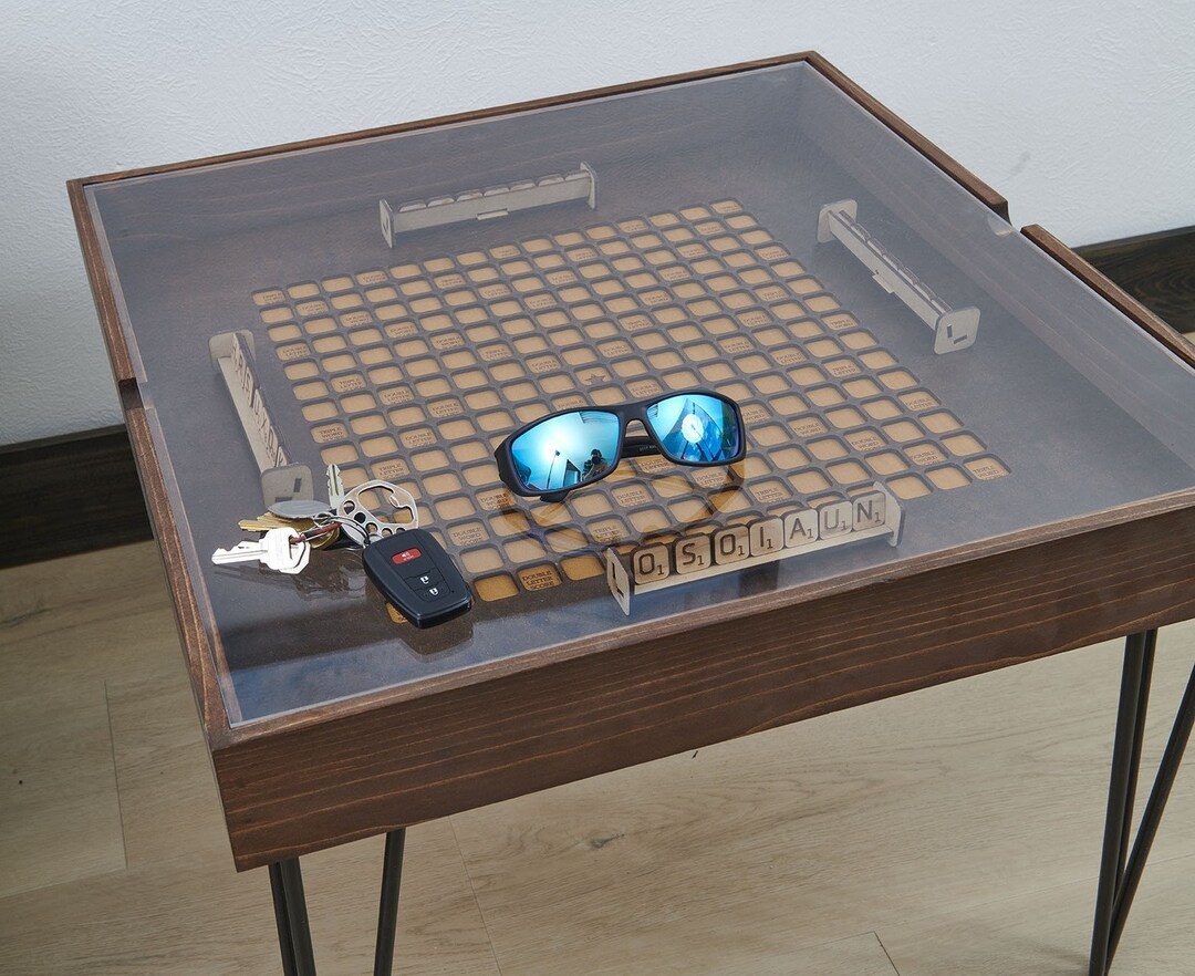 Rustic Scrabble Table Coffee Table End Table Game Room Family Games ...