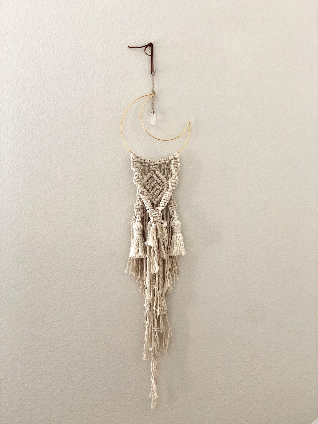 Crescent Moon Crystal Mobile Wall Hanging - Etsy