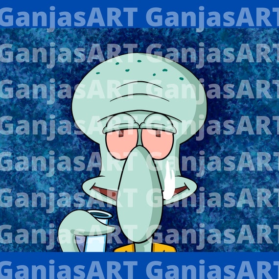 Smoking Squid Instant Digital Download Weed Wall Art 420 - Etsy