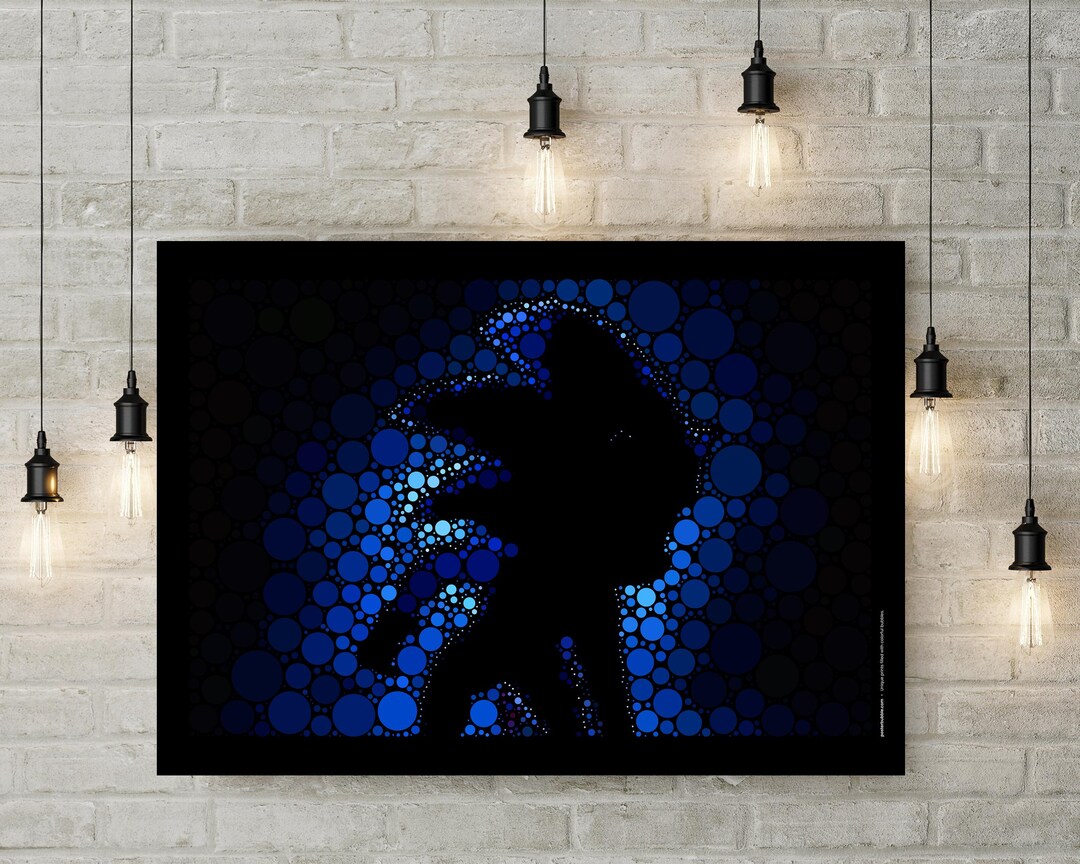 Sonic the Hedgehog [poster Bubble Art Print, Circles, Fun, Colorful ...