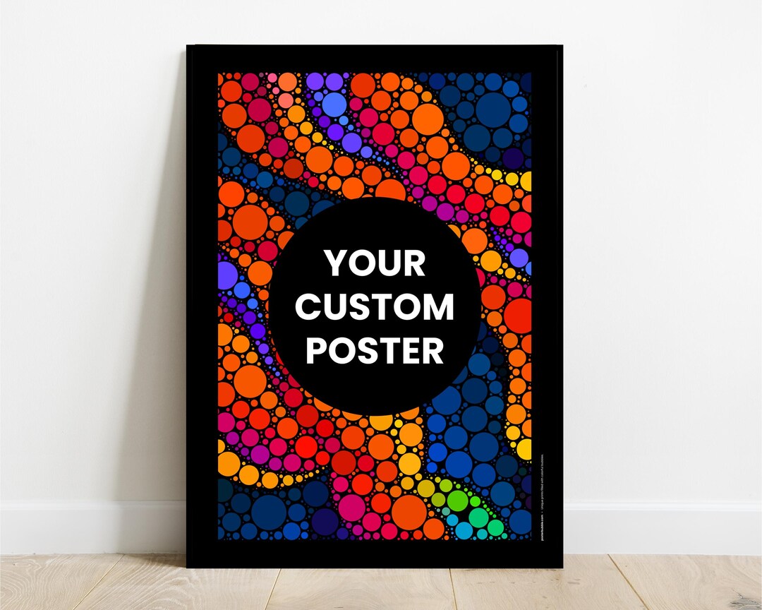 Custom Poster[poster Bubble Art Print, Circles, Fun, Colorful, Wall ...