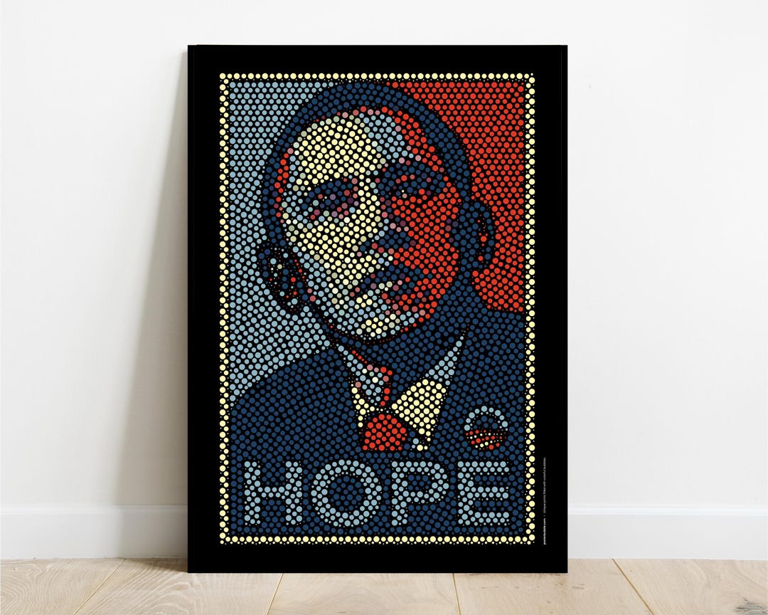 Barack Obama - Hope [poster Bubble Art Print, Circles, Fun, Colorful ...
