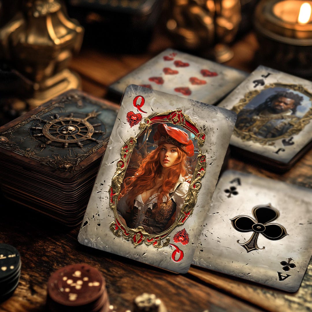 Dark Sails Pirate Themed Poker Playing Cards - Etsy