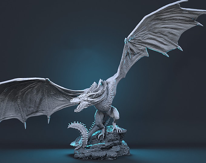 Ancient Red Dragon Display Miniature, Large Dragon Mini Model for ...