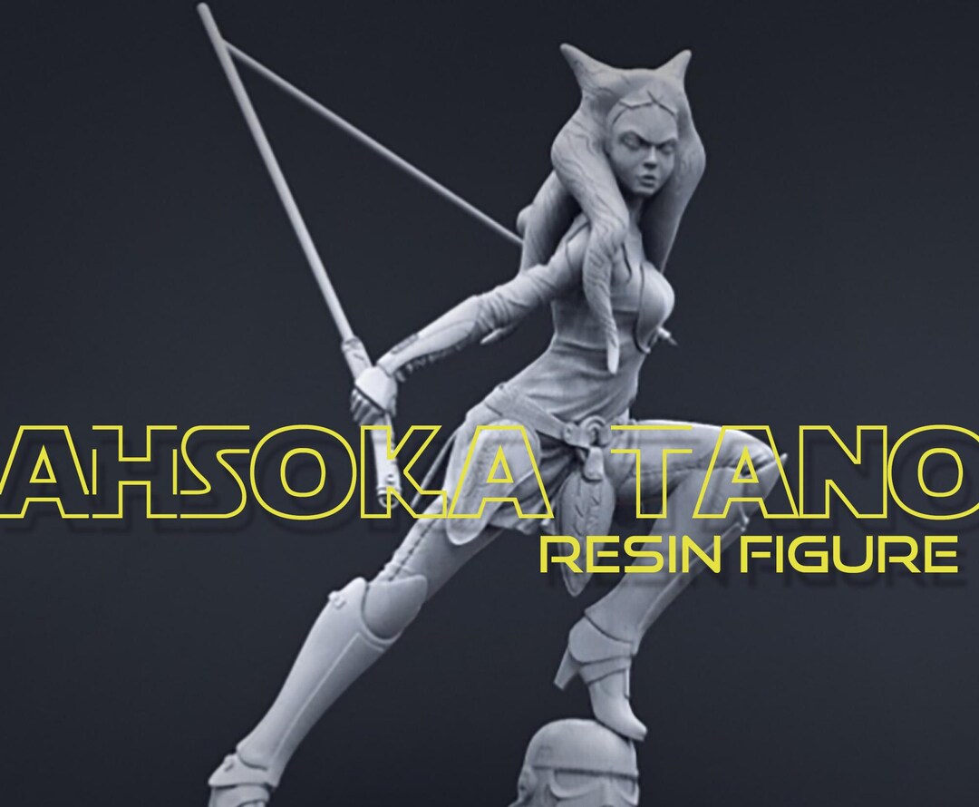 Star Wars Ahsoka Tano Resin 3D Model Kit - Etsy