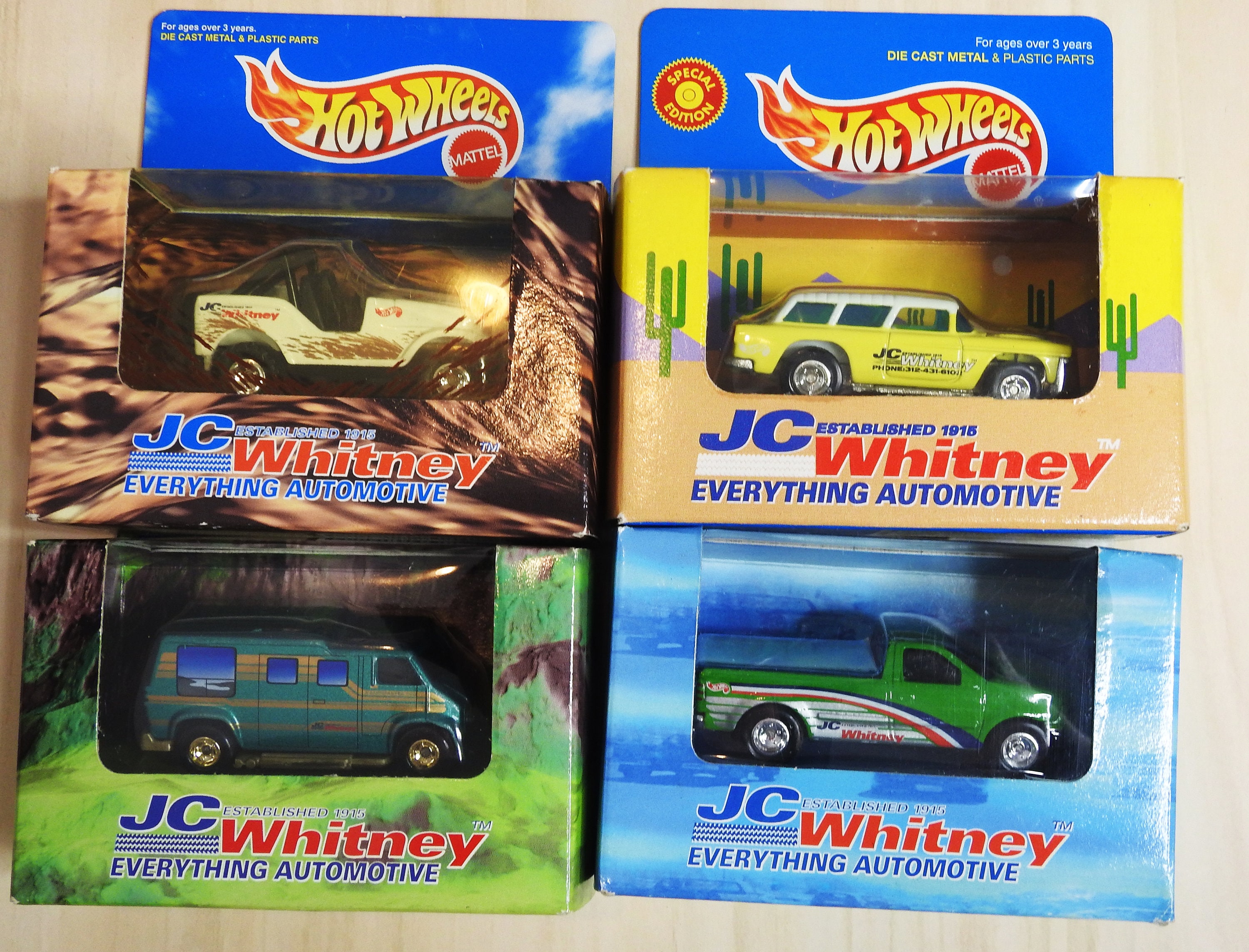 Exclusive 1990s Hot Wheels JC Whitney Automotive Set: 4 Vintage ...