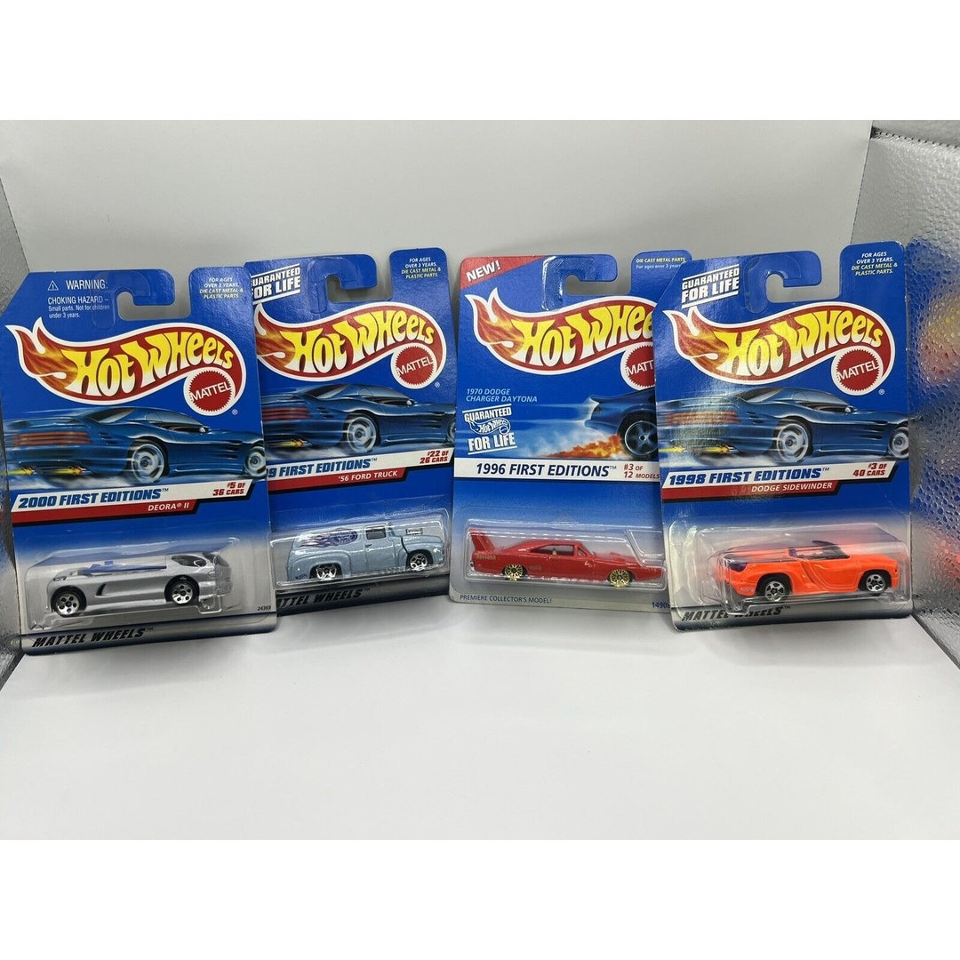 Late 1990s First Editions Hot Wheels Set of 4 Cars on Card - Mint ...