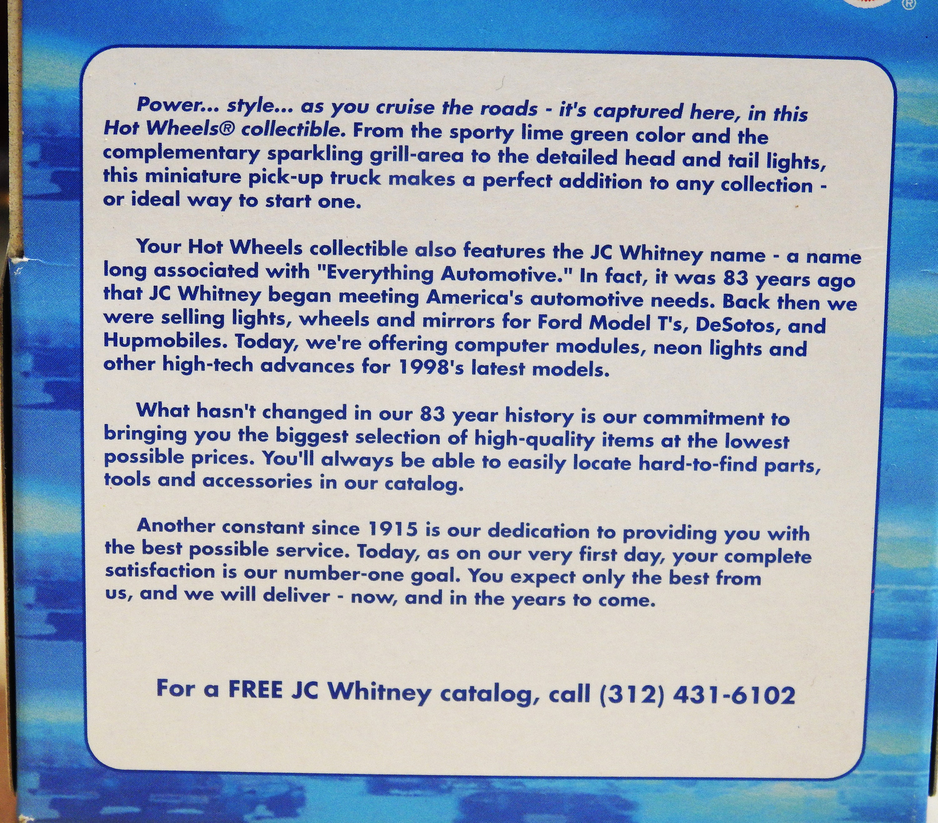 Exclusive 1990s Hot Wheels JC Whitney Automotive Set: 4 Vintage ...