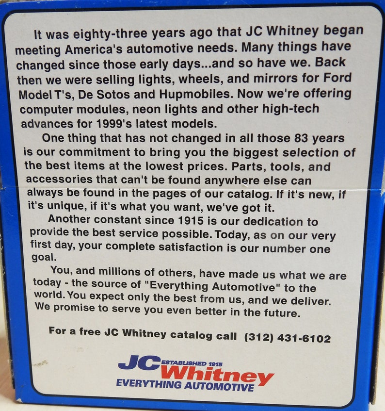 Exclusive 1990s Hot Wheels JC Whitney Automotive Set: 4 Vintage ...