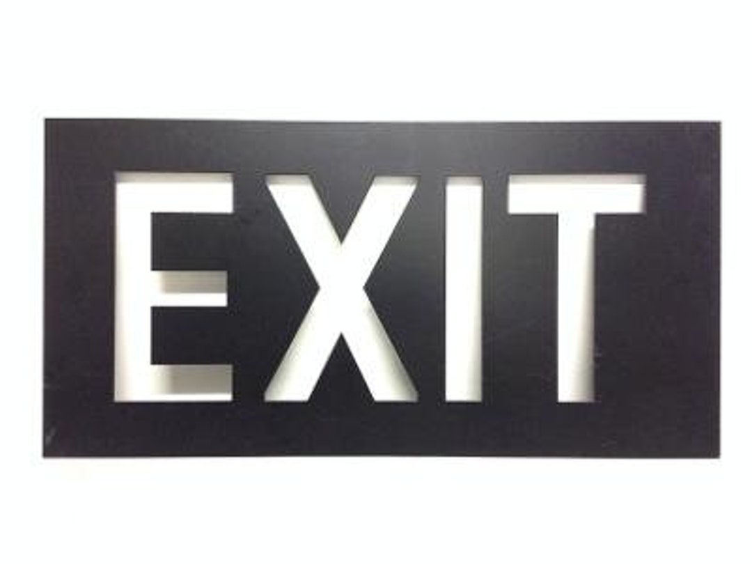 Steel Exit Sign, 0.5mm Industrial Template Re Useable Stencil - Etsy