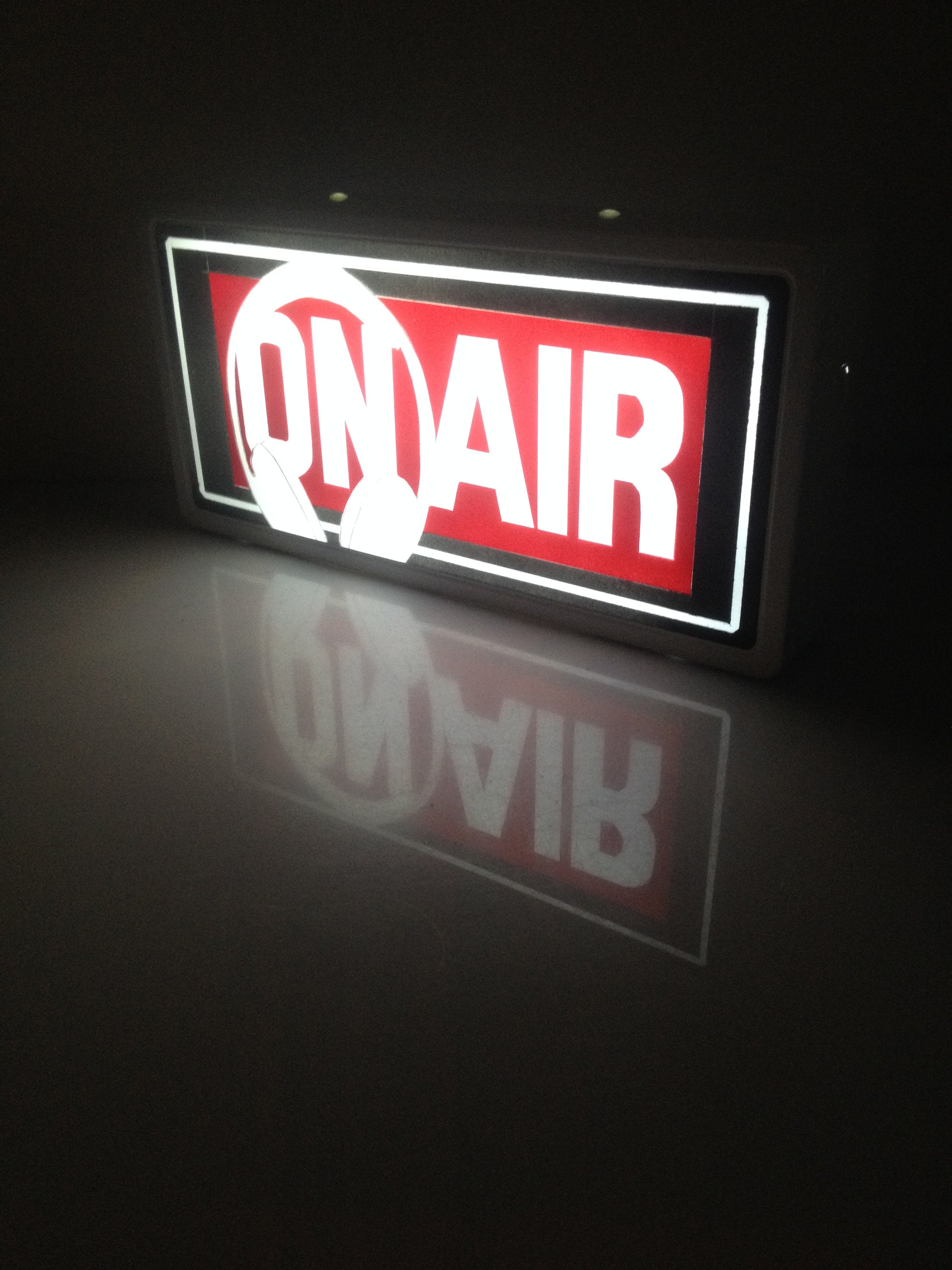 On Air Studio Illuminated Light Box Sign, 8W LED Black, Red & White - Etsy