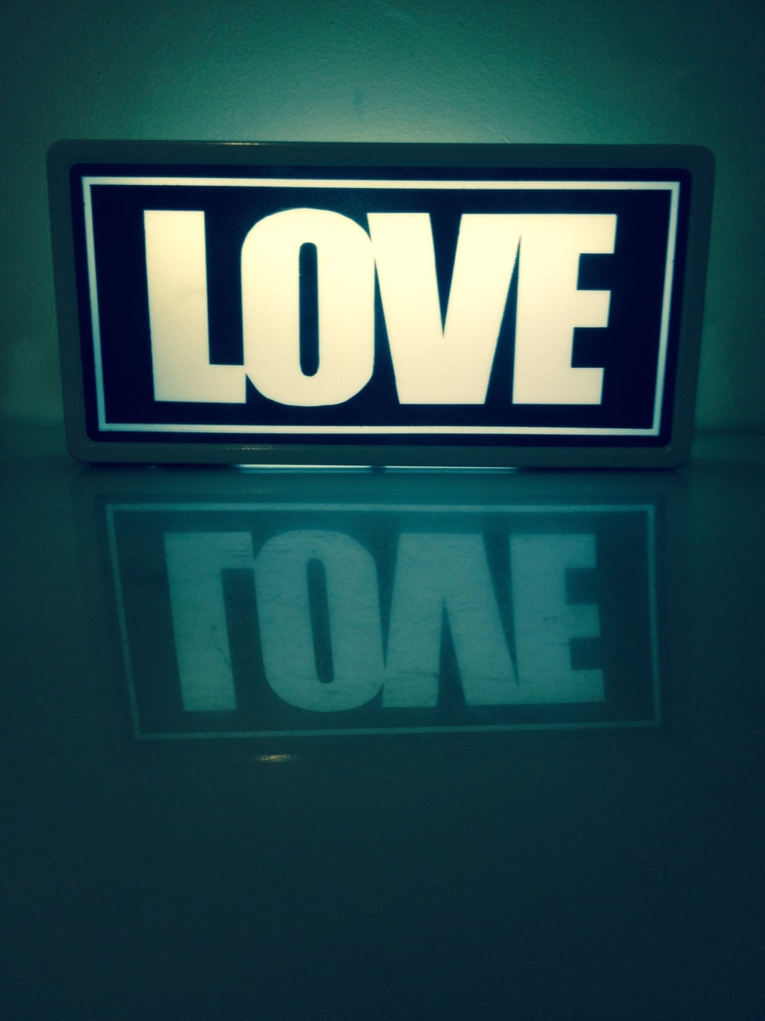 Love Sign Illuminated Light Art Deco Vintage Style Wall Light Home ...