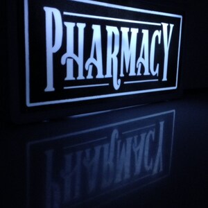 Illuminated Pharmacy Sign, Chemist, Drug Store Light Box Sign, 8W LED ...