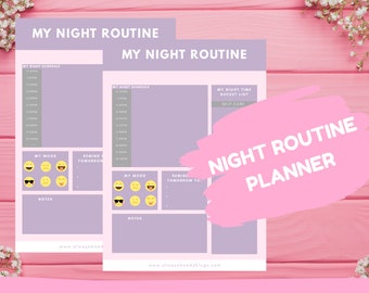 Routine Planner, Mornig Routine, Night Routine, Printable Planner ...