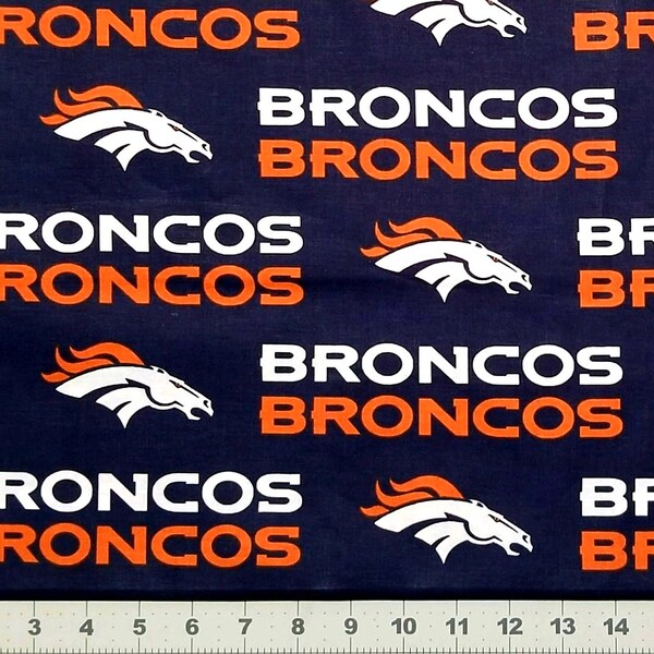 Denver Bronco Fabric - Etsy