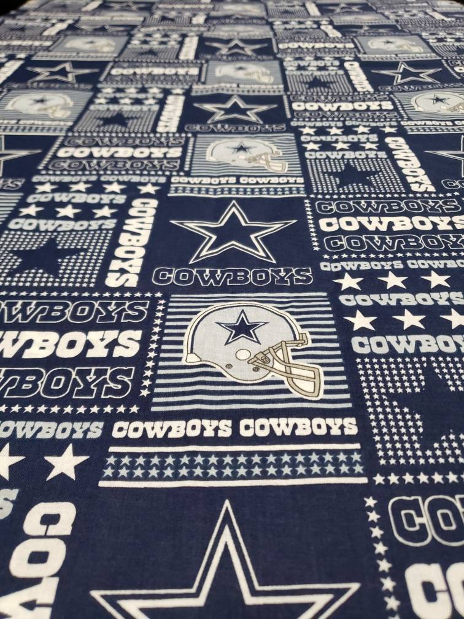100% Cotton NFL Dallas Cowboys Square Star Helmet Logo - Etsy