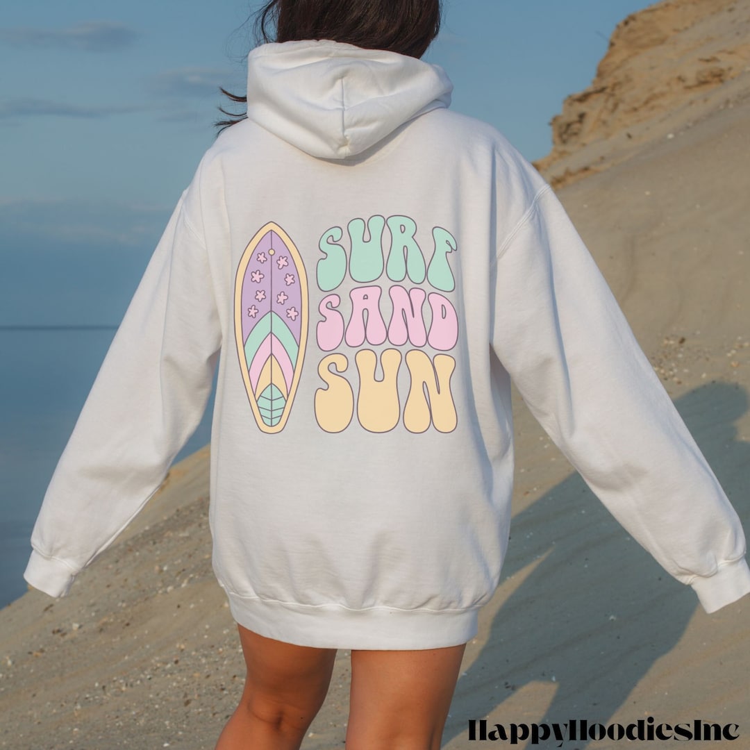 Surf Sand Sun Hoodie Retro Hoodie Summer Hoodie Surf - Etsy